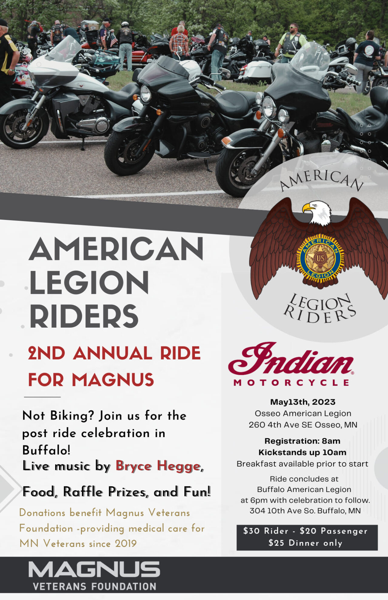 American Legion Riders 2nd Annual Ride For Magnus - Magnus Veterans ...